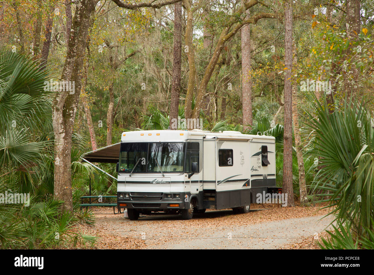 Motorhome at Juniper Springs Campground, Ocala National Forest, Florida ...