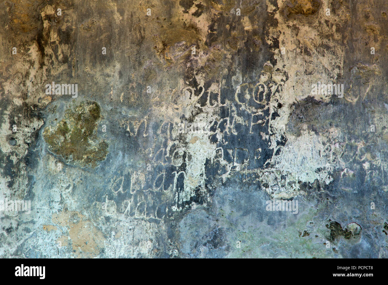 Spanish inscription, Castillo de San Marcos National Monument, St ...