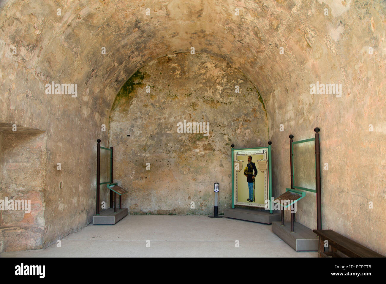 Fort room, Castillo de San Marcos National Monument, St Augustine ...