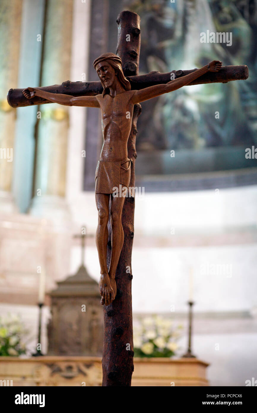 Statue Crucifixion Christ In Church High Resolution Stock Photography ...