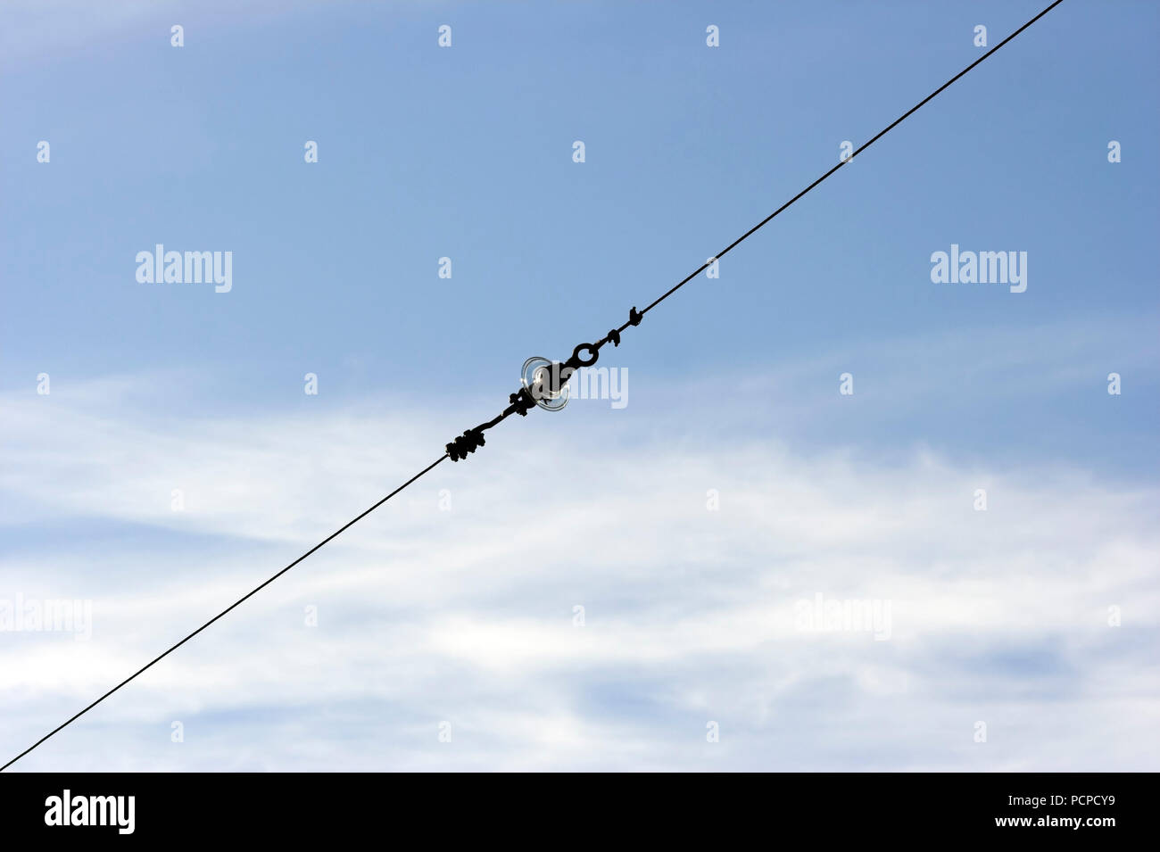 Electricity or communication connections with glass Stock Photo - Alamy