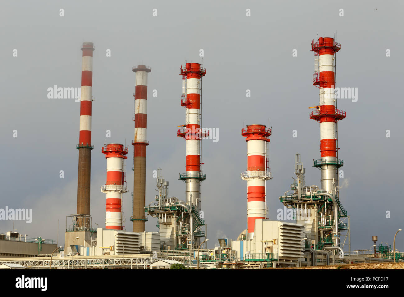 Part of a big oil refinery and powerplant Stock Photo - Alamy