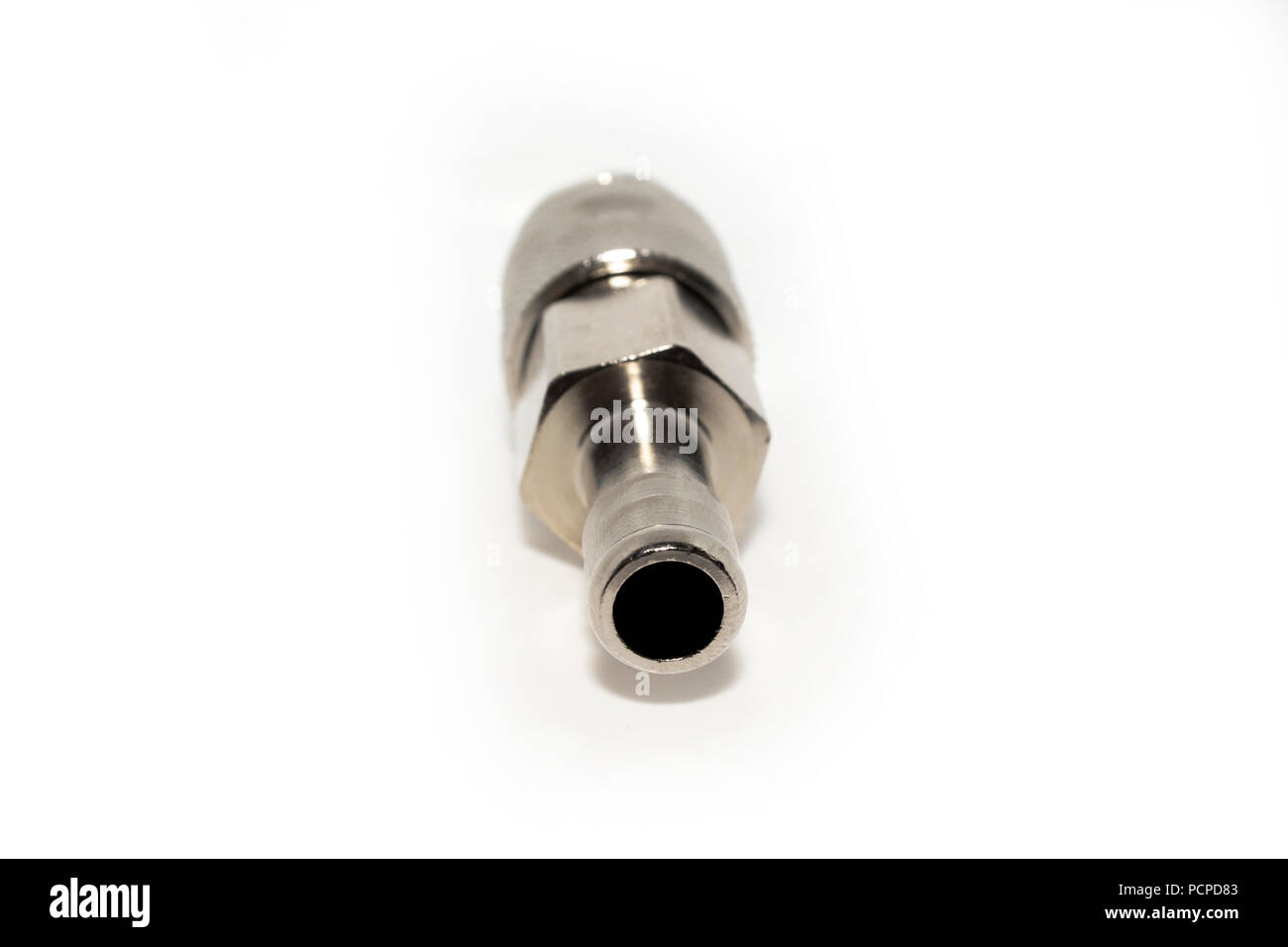 Isolated compressed air connection plug on white background Stock Photo ...