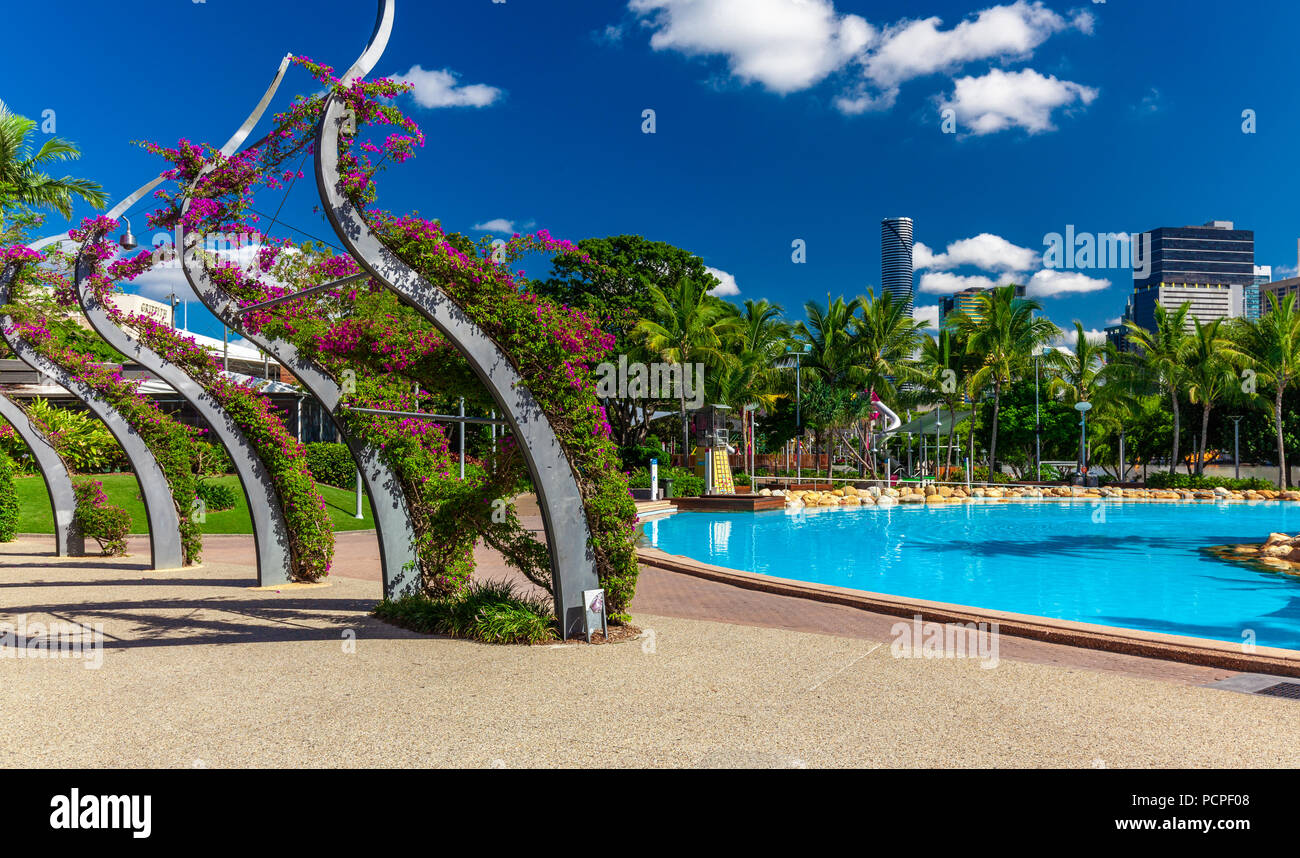 Streets Beach in South Bank Parkland. It's inner-city man-made beach ...
