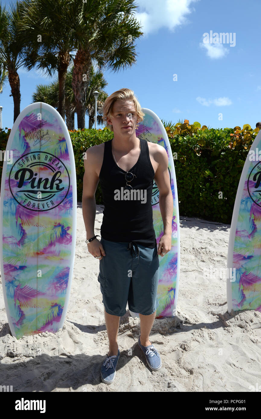 MIAMI BEACH, FL - MARCH 14: Cody Simpson attends Victoria's Secret PINK ...