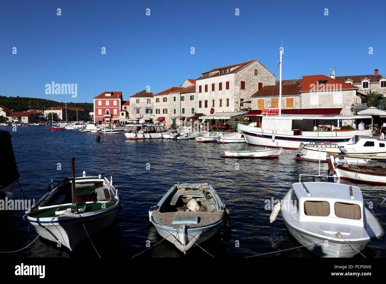 Stari Grad Harbour, Hvar, Croatia Stock Photo - Alamy