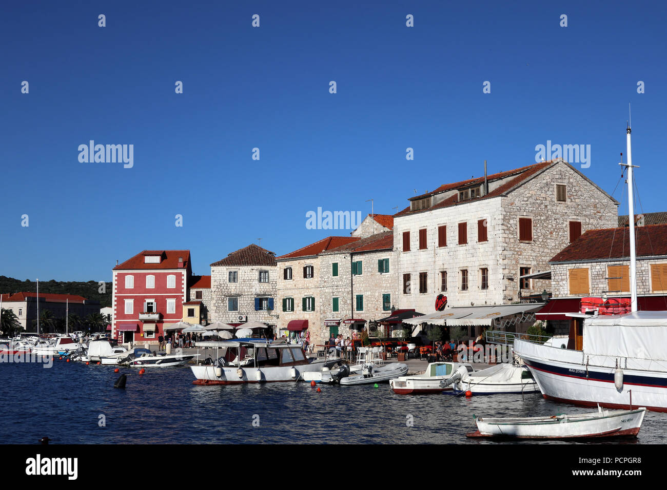 Stari Grad Harbour, Hvar, Croatia Stock Photo - Alamy