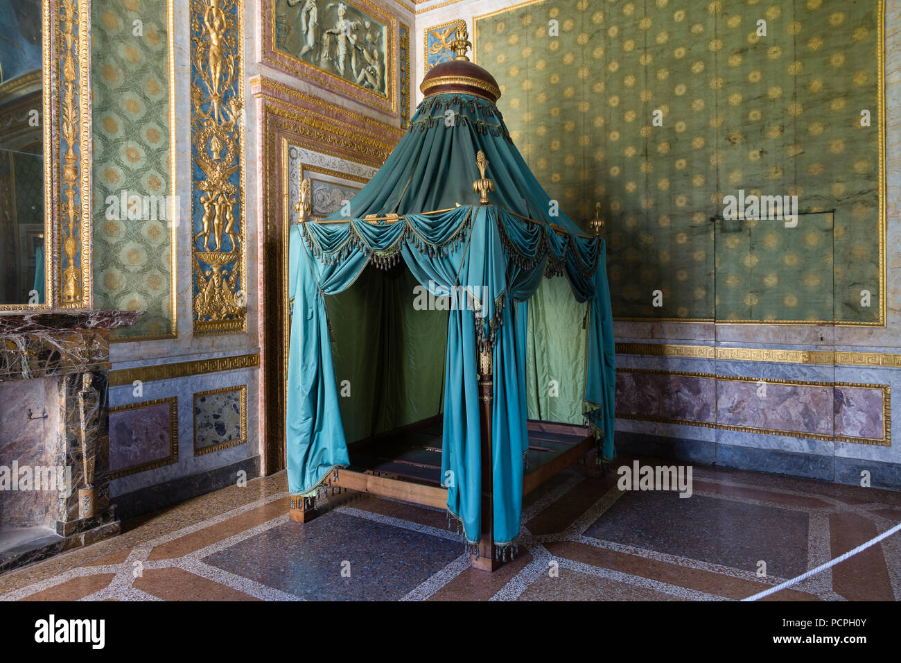 Ancient Four-poster Bed from the Napoleonic Period inside Ducal Palace ...