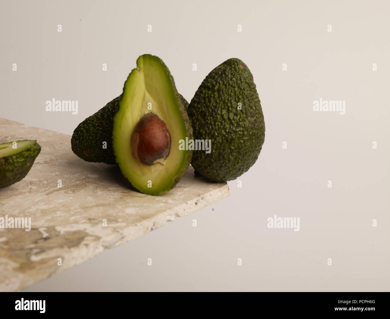 Avocado still life food photograph Stock Photo - Alamy