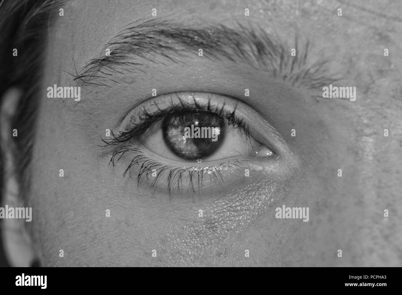 High Contrast Black And White Face Portraits