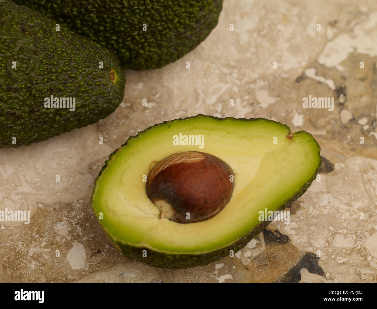 Avocado still life food photograph Stock Photo - Alamy