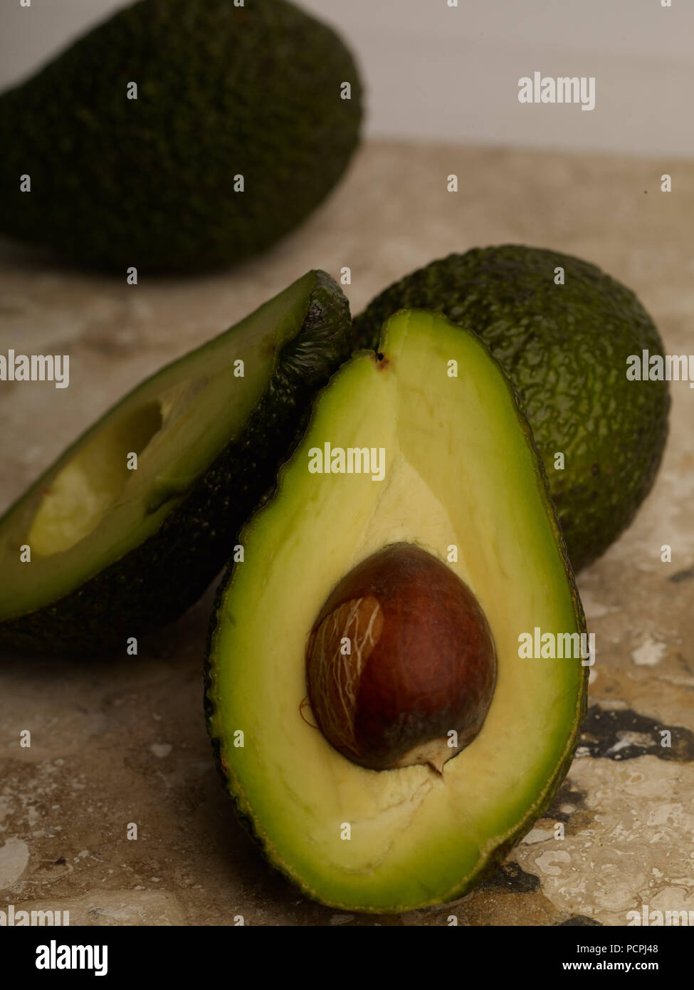 Avocado still life food photograph Stock Photo - Alamy