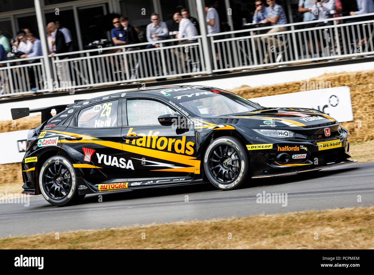 2018 Yuasa Racing Honda Civic Type-R BTCC entrant with driver Matt Neal ...