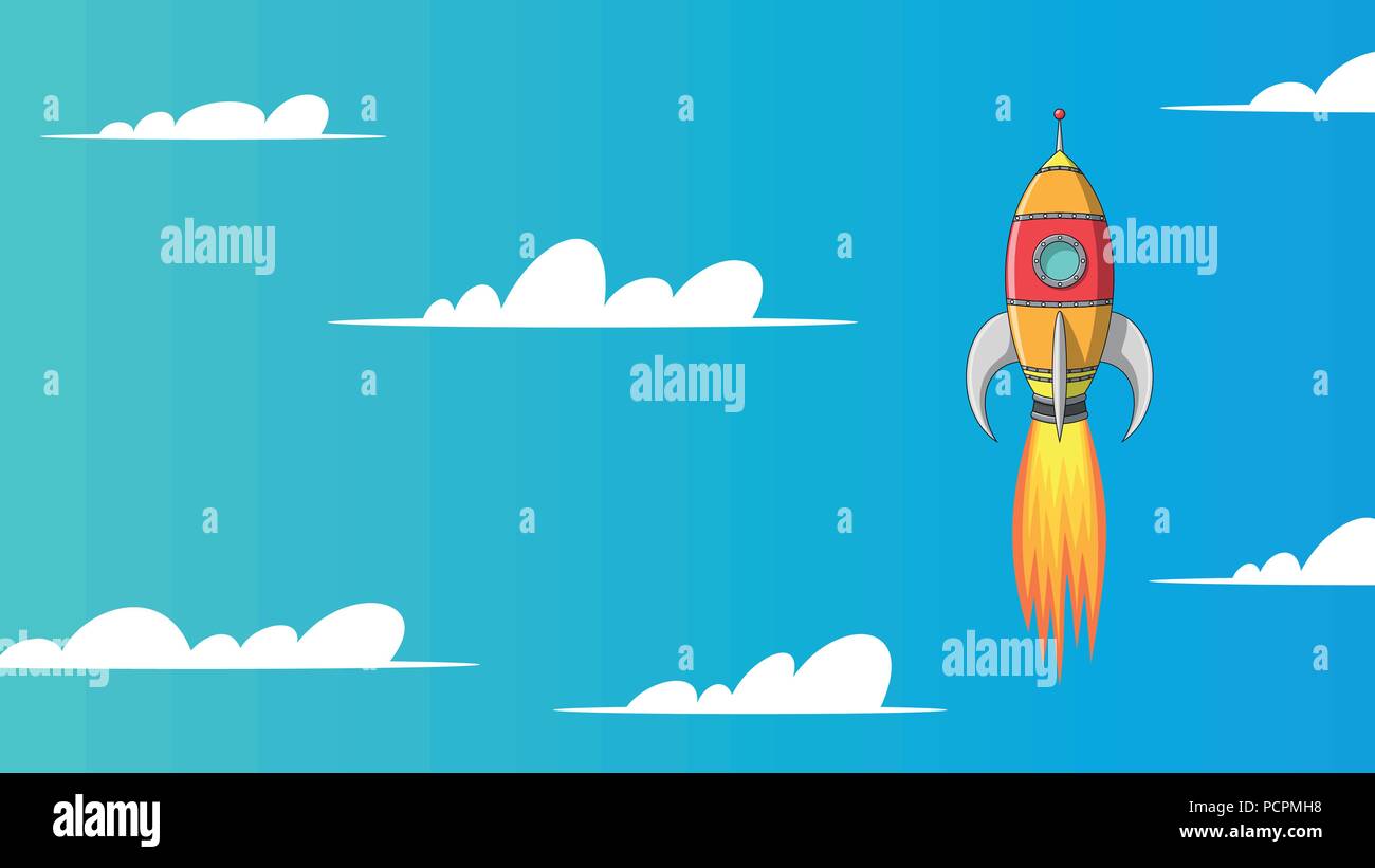 Spaceship rocket shuttle clouds Stock Vector Images - Alamy