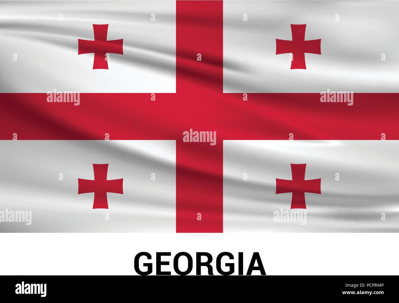 Georgia flag design vector Stock Vector Image & Art - Alamy