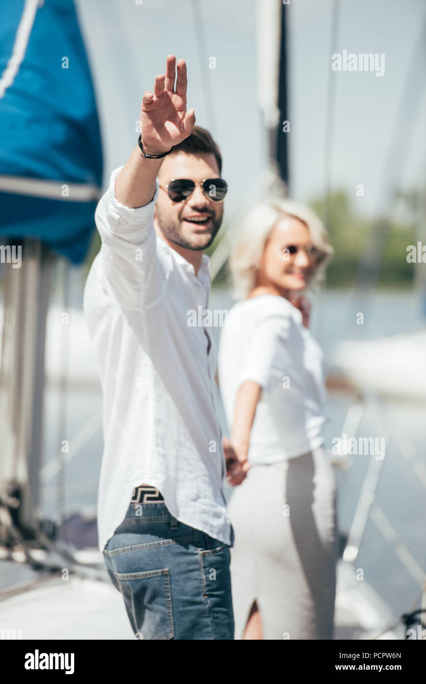 Woman waving ship hi-res stock photography and images - Alamy