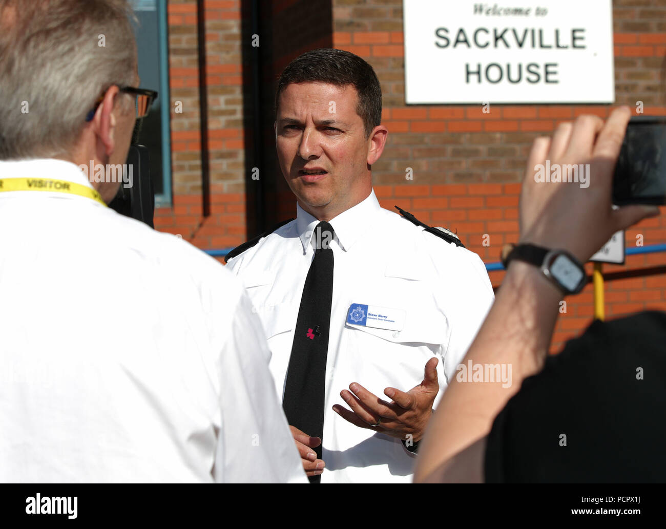 Sussex Police Assistant Chief Constable Steve Barry speaking to the ...