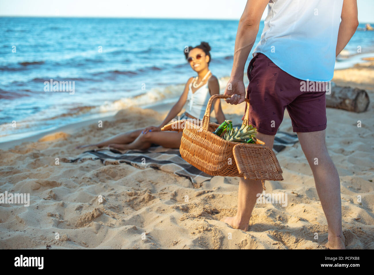 Young african couple having picnic hi-res stock photography and images ...