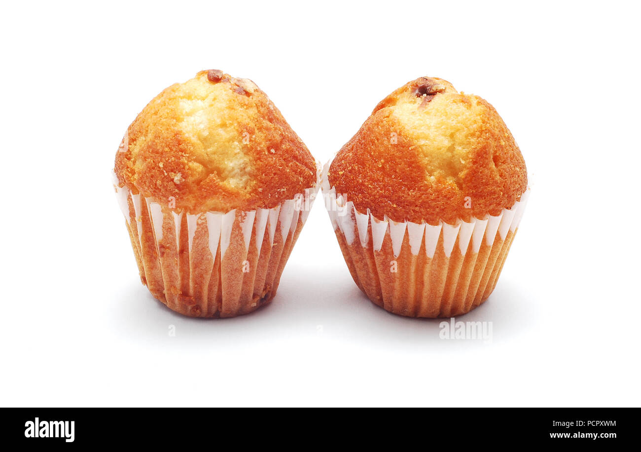two muffins isolated on white Stock Photo - Alamy