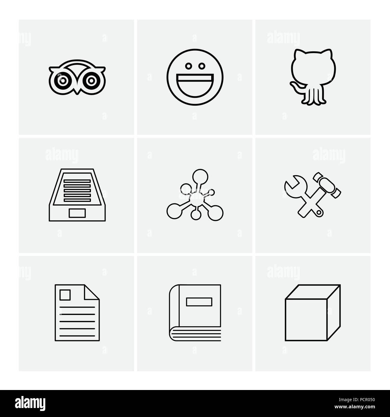 Github icon vector hi-res stock photography and images - Alamy