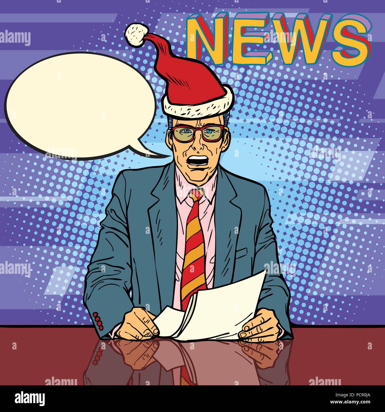 News anchor broadcasting Stock Vector Images - Alamy