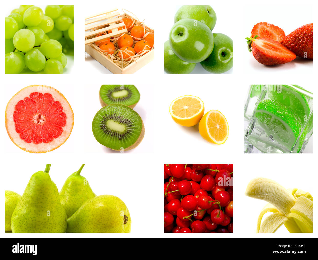 fresh fruit collection Stock Photo - Alamy