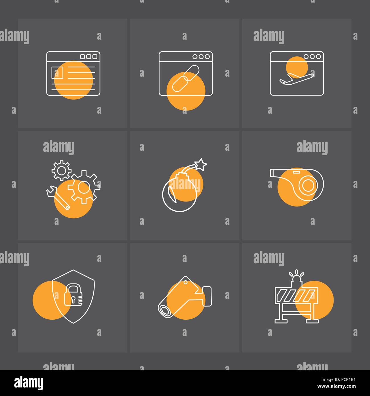 bomb, sheild , camera , whistle , windows , ui , layout , web , user ...