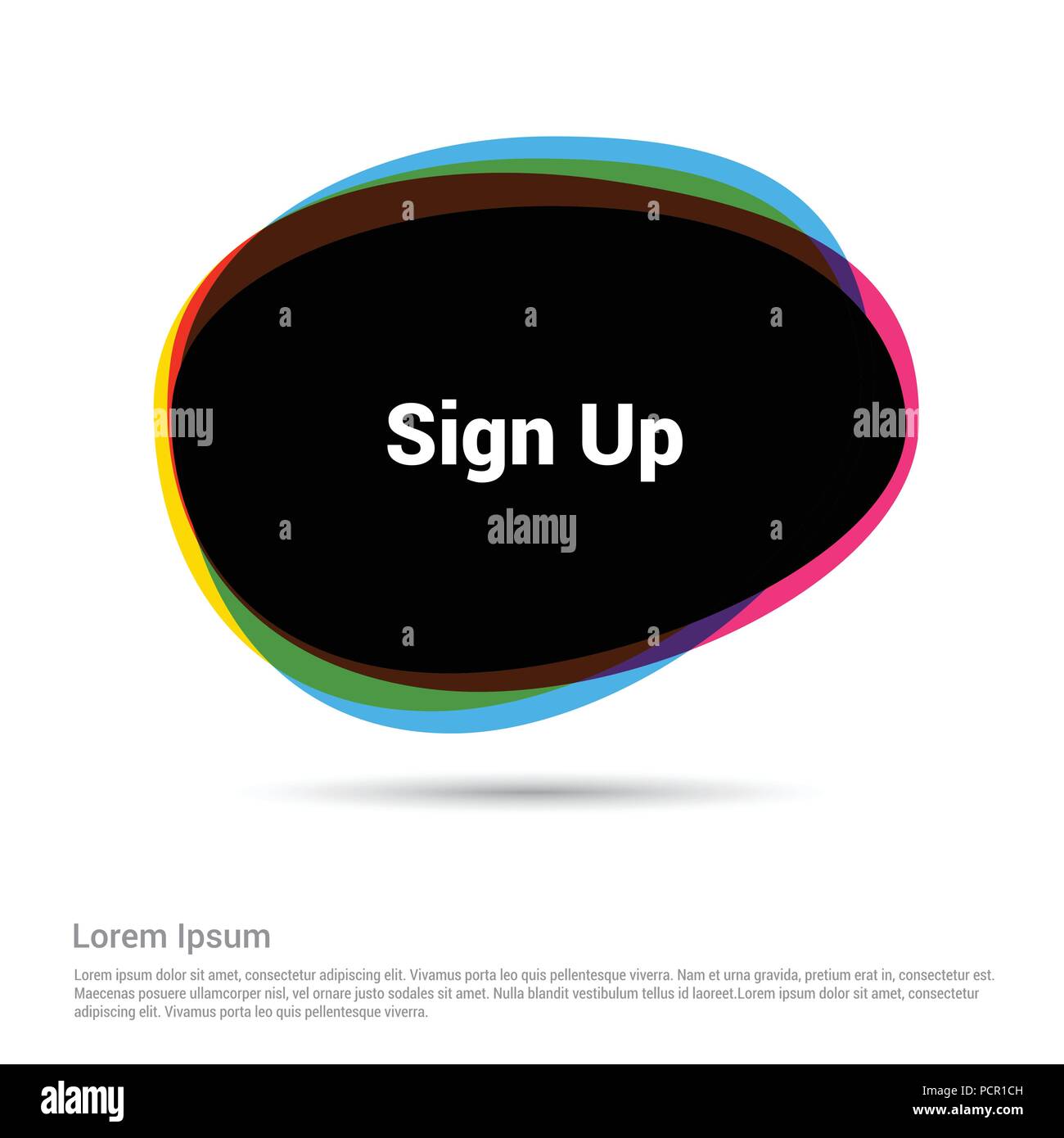 Signup typographic with creative design vector Stock Vector Image & Art ...