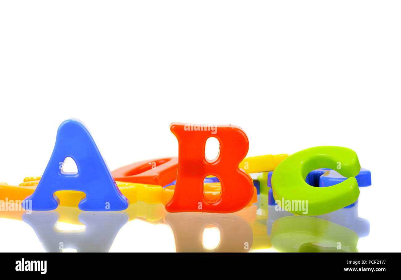ABC letters with reflection isolated on a white background Stock Photo ...