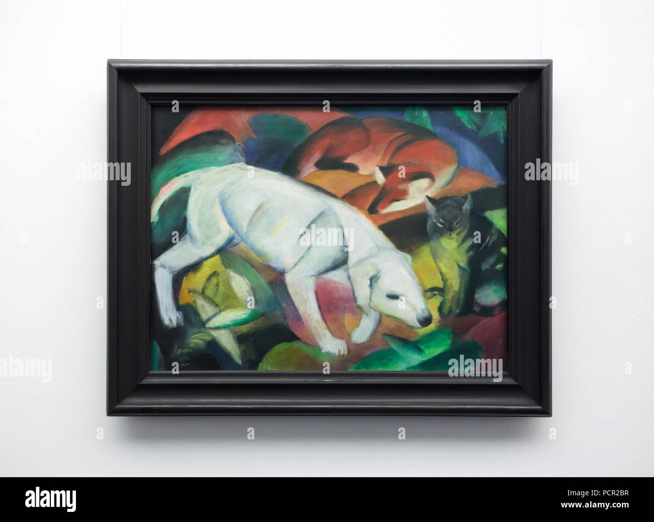 Painting 'Three Animals' ('Dog, Fox and Cat') by German expressionist ...