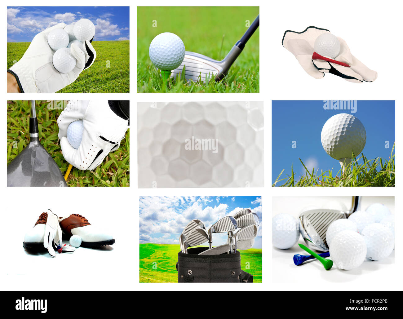 Collage of several golf related images Stock Photo - Alamy