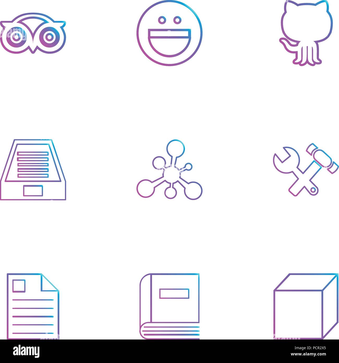 Github icon vector hi-res stock photography and images - Alamy