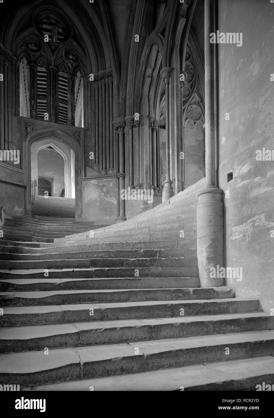 'Sea of Steps', Wells Cathedral, Somerset, 1948. Artist: Herbert Felton ...