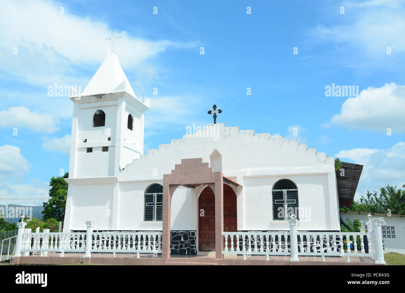 Small Catholic Church at Ola, a small town in the central mountain ...