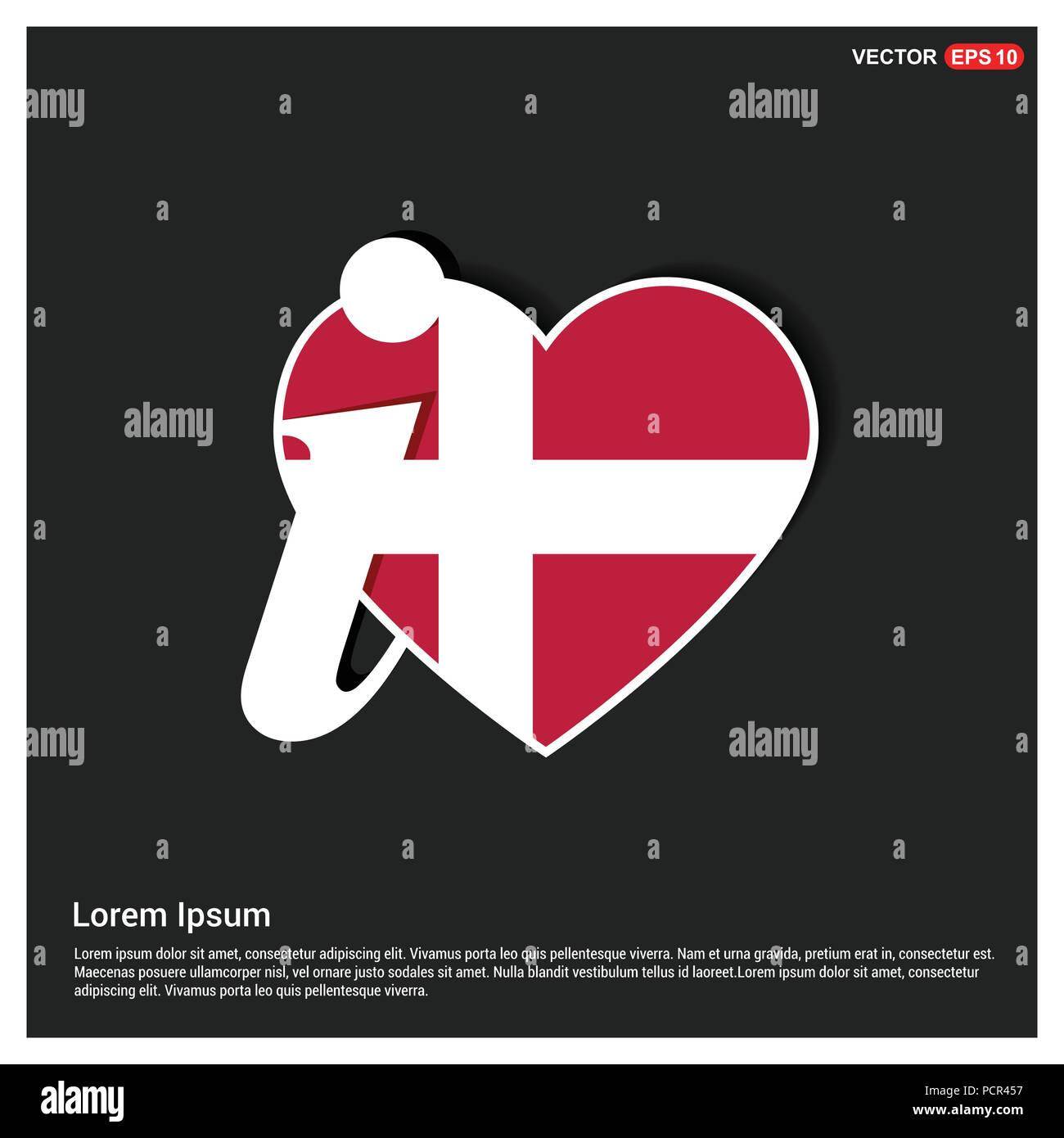 Denmark flag design vector Stock Vector Image & Art - Alamy