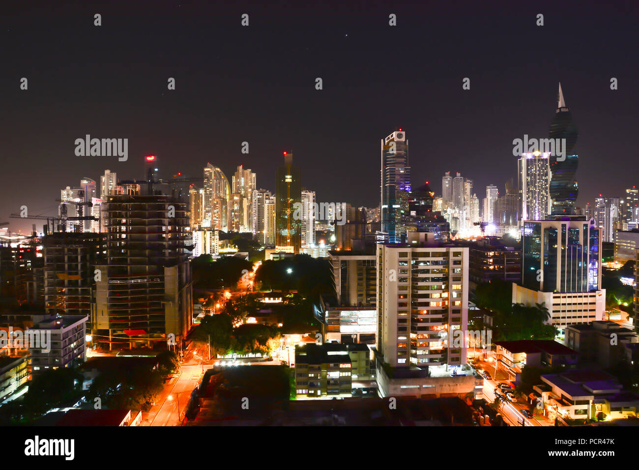 PANAMA CITY-PANAMA-DEC 20, 2014: View of the modern skyline of Panama ...