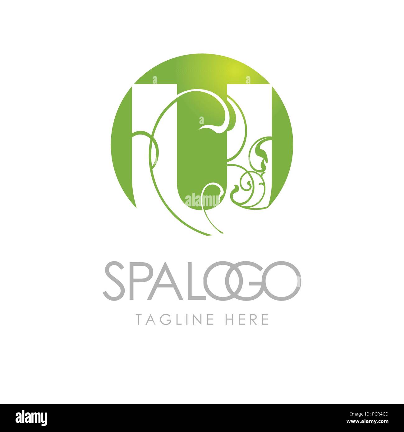 Spa Alphabetical logo design with light background vector Stock Vector ...