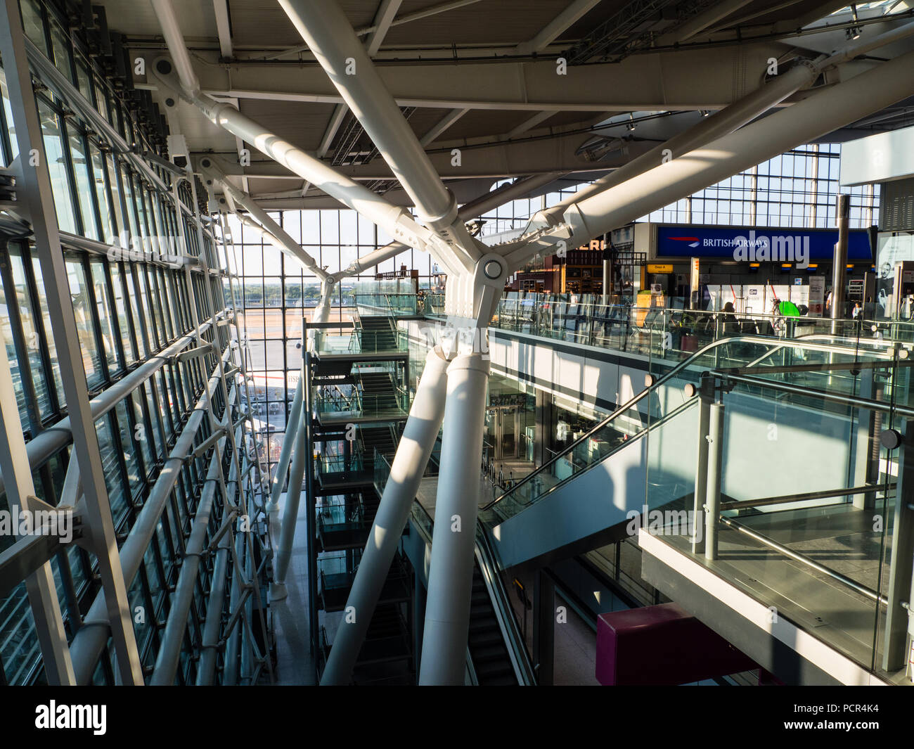 Interior of Terminal 5 Heathrow Airport, London, England, UK, GB Stock ...