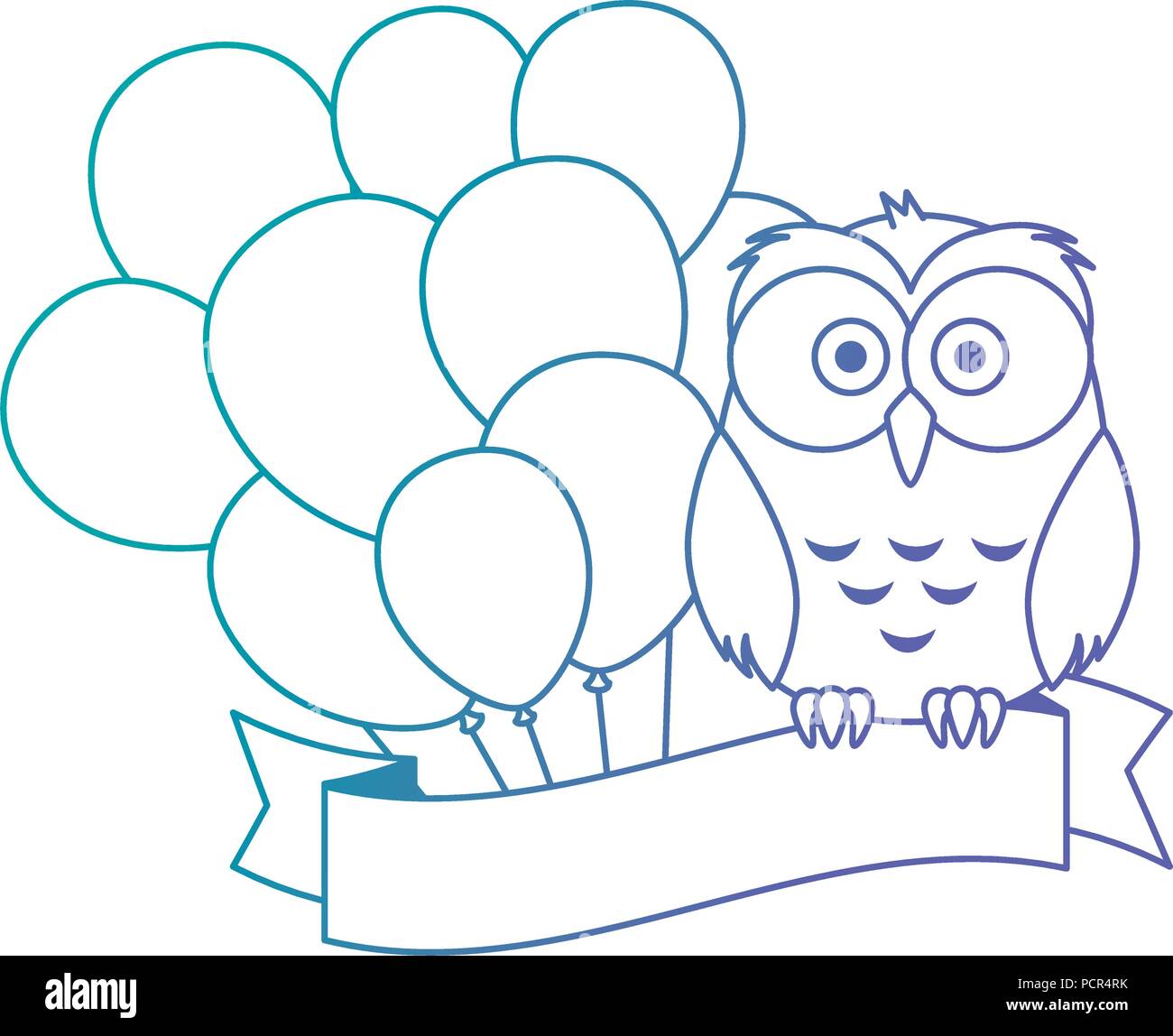 Owl with balloons hi-res stock photography and images - Alamy