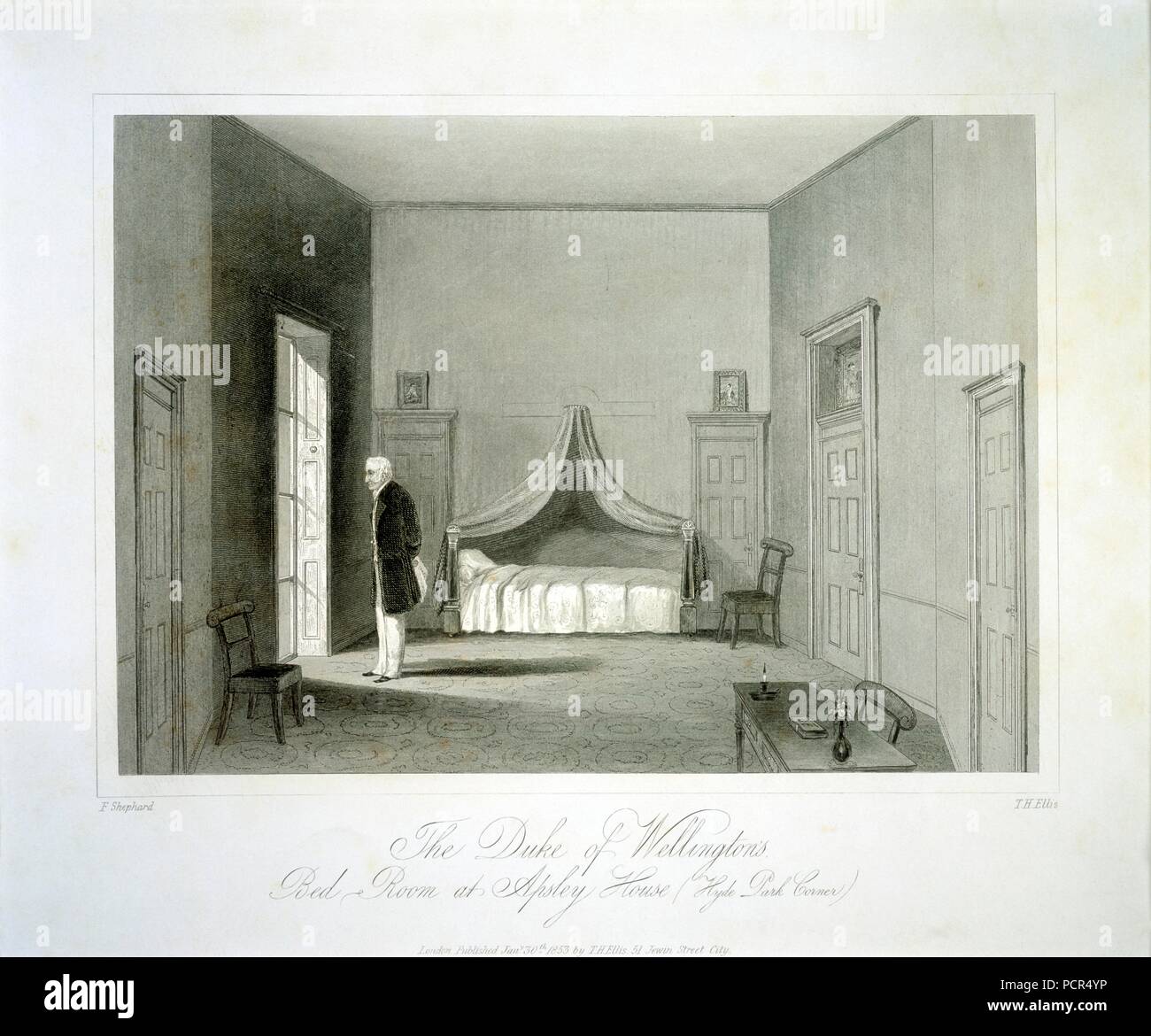 The Duke of Wellington's bedroom, Apsley House, London, 19th century ...