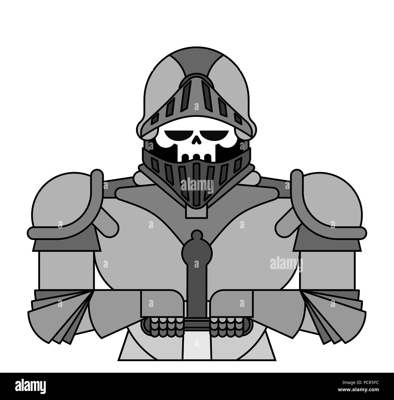 Knight skull isolated. Metal armor warrior. Iron armor. Vector ...
