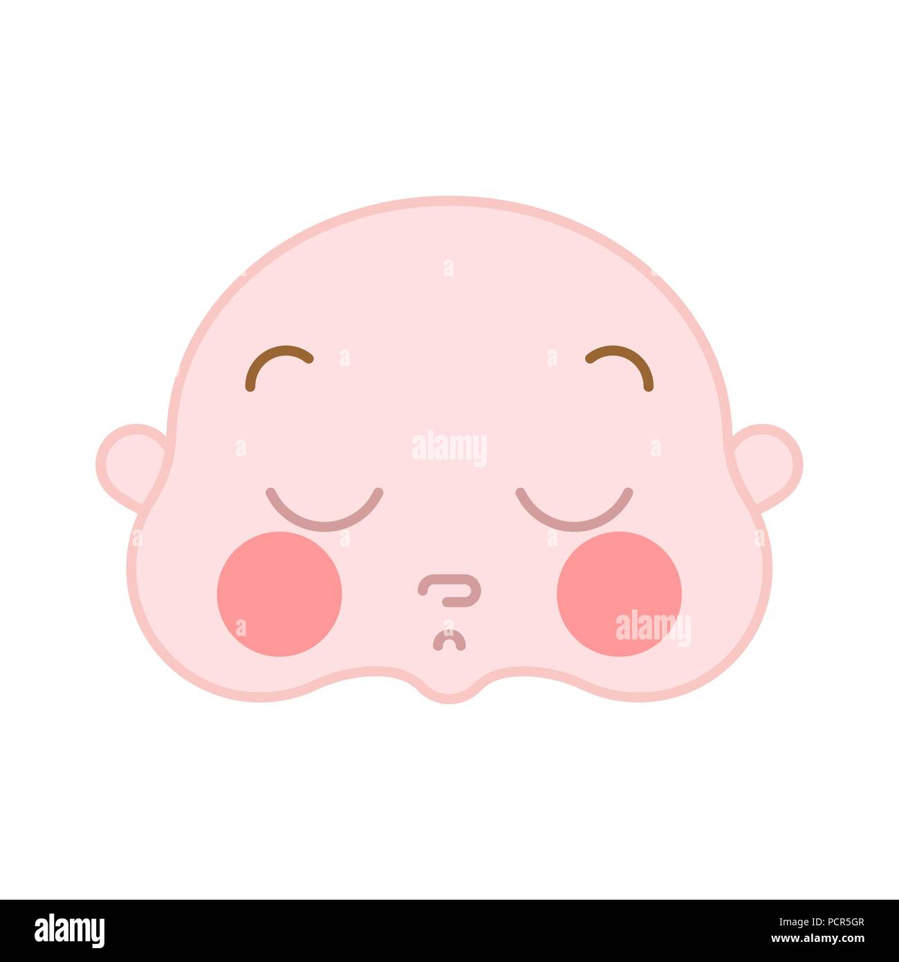 Child sleeps face isolated. Baby sleeping head. Vector illustration ...