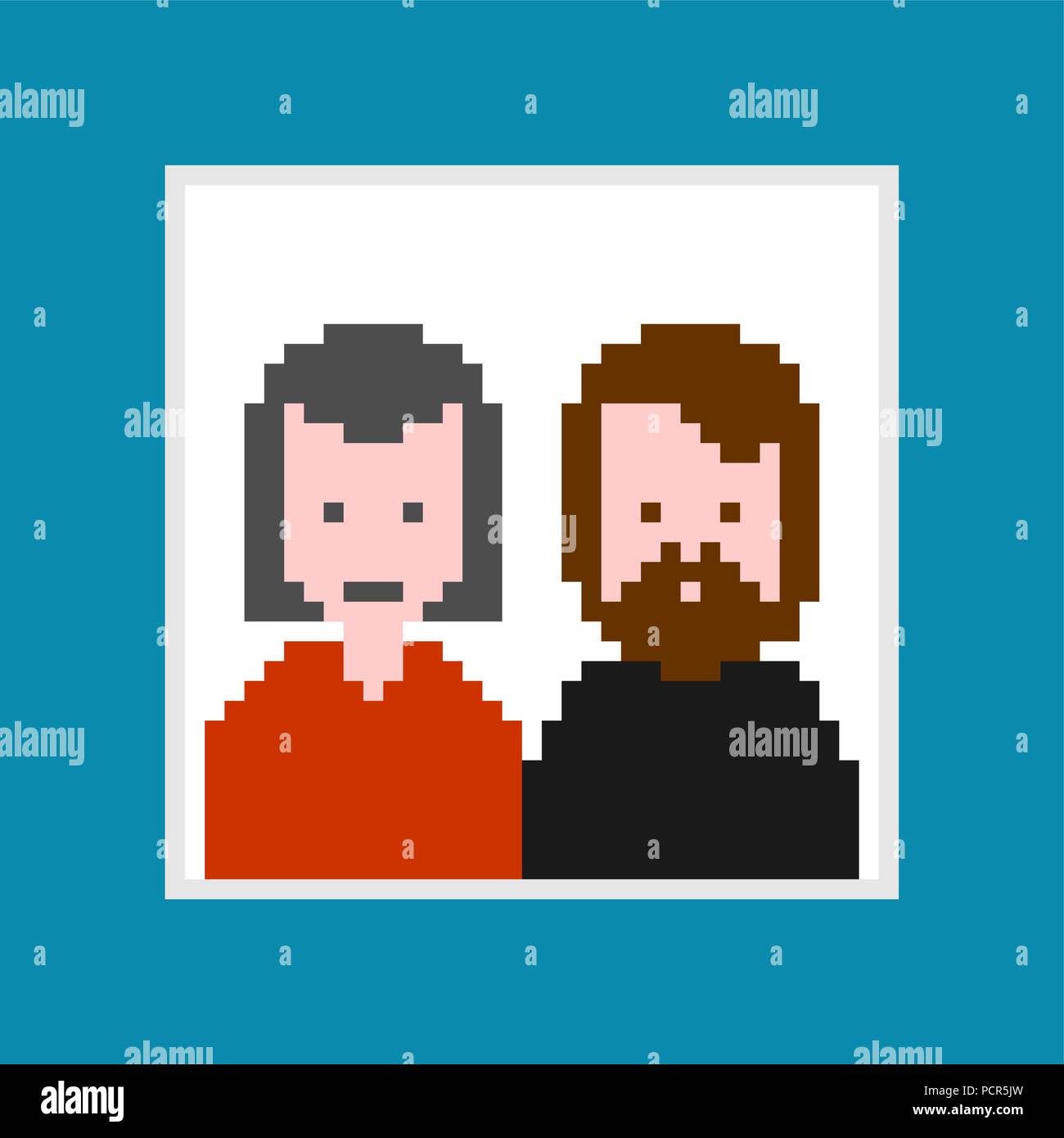 Vintage family photo father daughter Stock Vector Images - Alamy