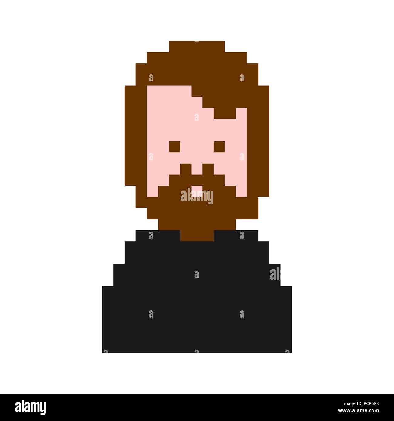 Hipster pixel art. Male 8 bit. Man Digital vector illustration Stock ...