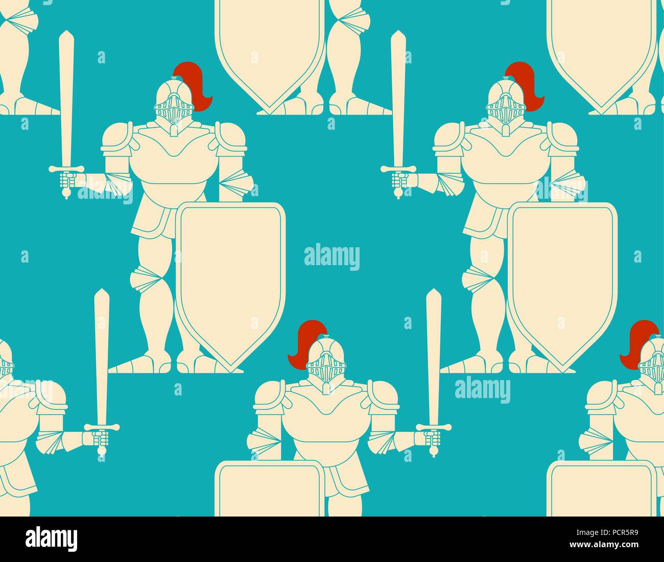 Knight pattern seamless. Metal armor warrior ornament. Iron armor ...