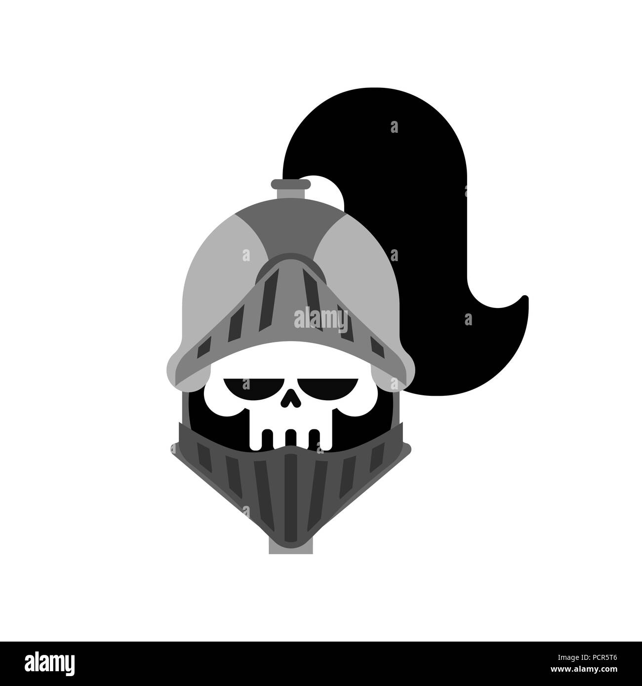Knight skull isolated. Metal armor warrior. Iron armor. Vector ...