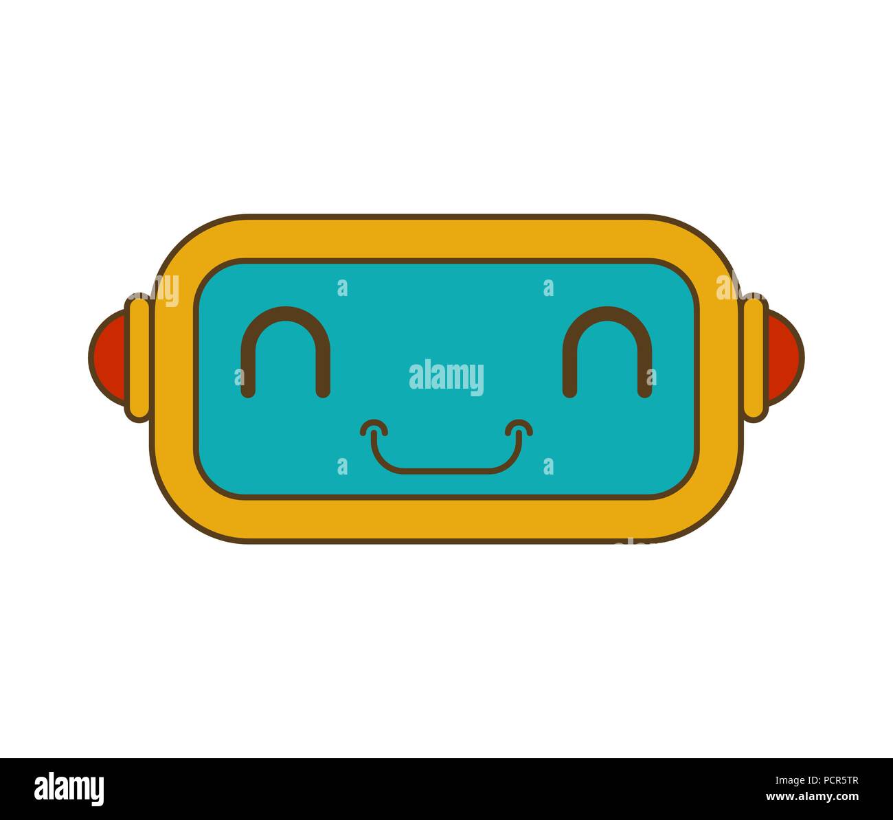 Robot little head. cyborg technology toy Vector illustration Stock ...