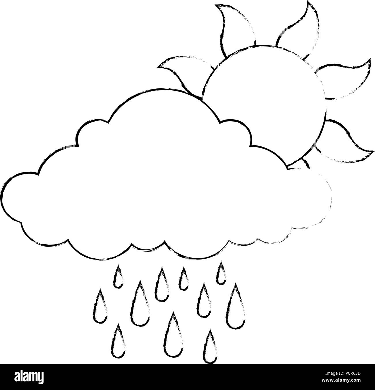 summer sun with rain Stock Vector Image & Art - Alamy