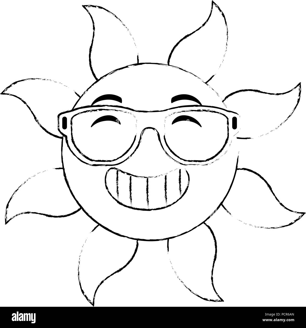 summer sun with sunglasses Stock Vector Image & Art - Alamy