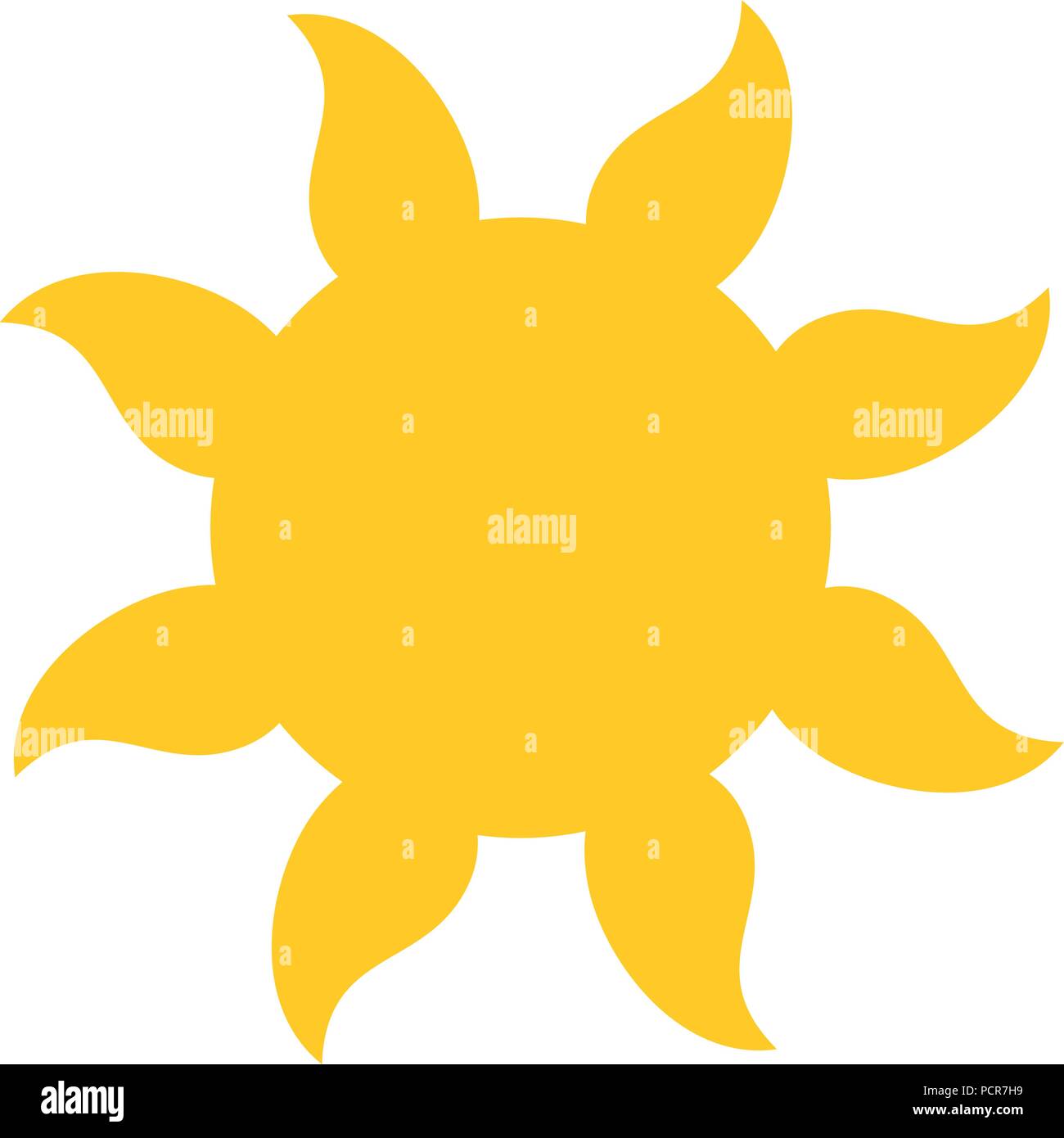 summer sun isolated icon Stock Vector Image & Art - Alamy